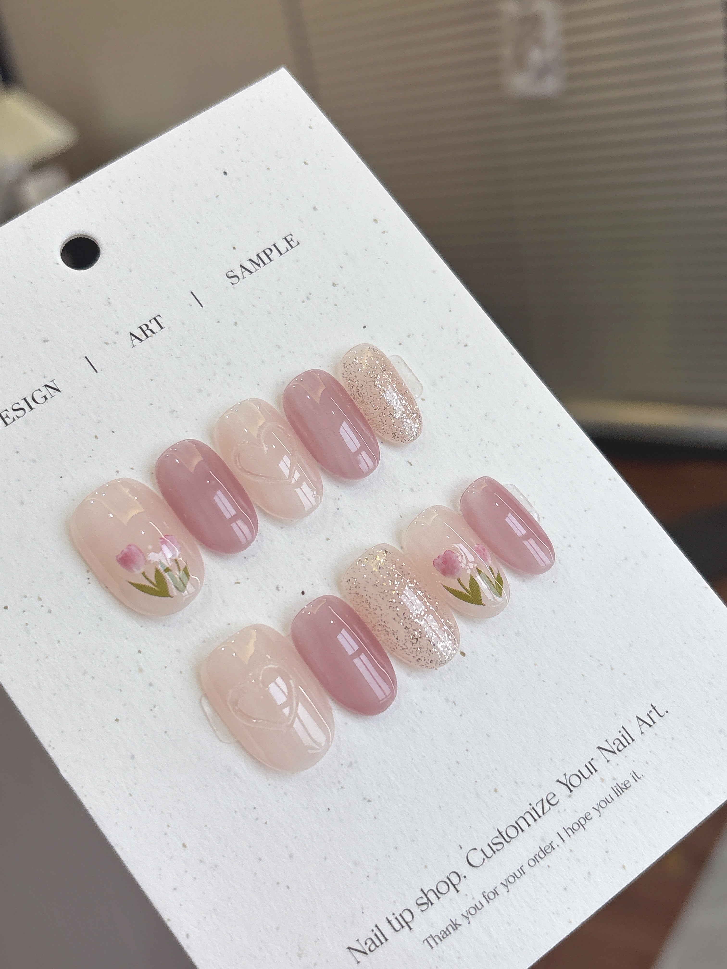 Tulip Heart – Rosy Nails