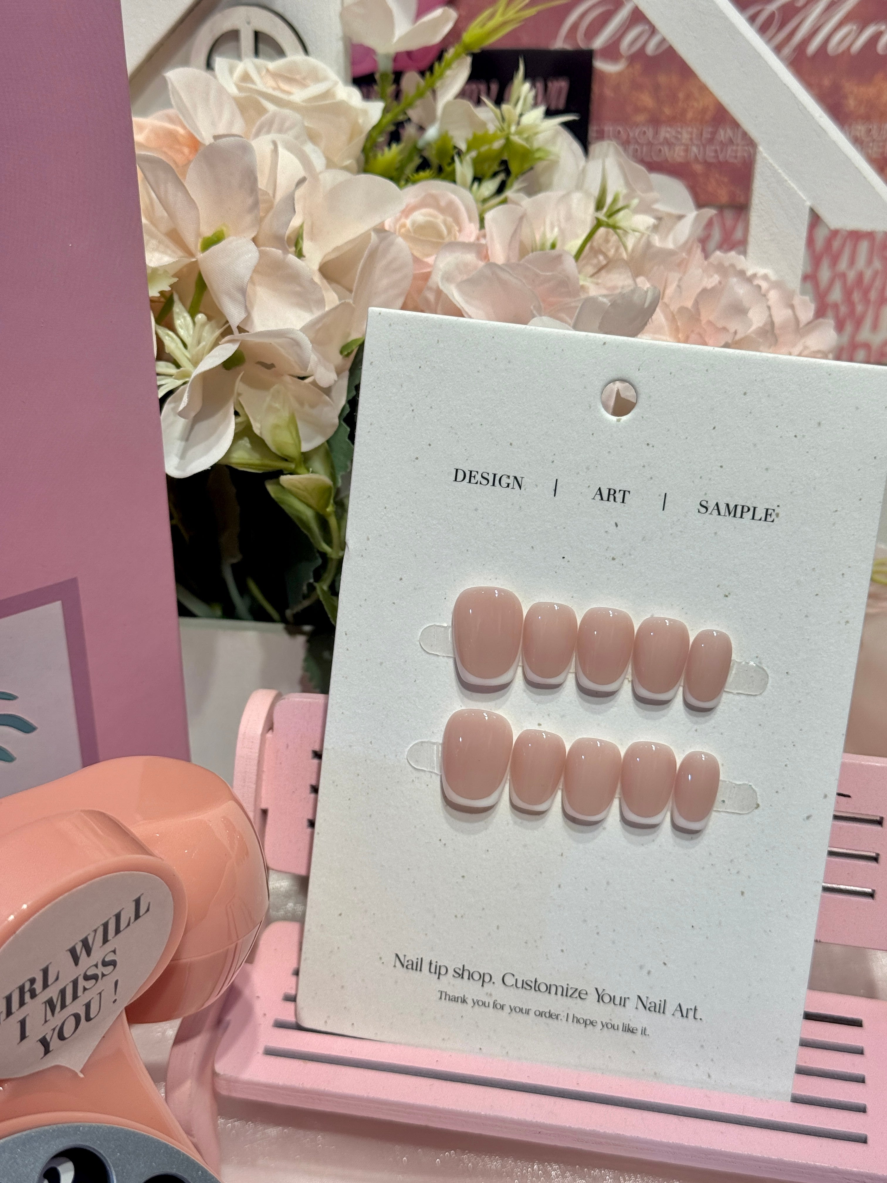 Parisienne 巴黎風優雅穿戴甲｜Rosy Nails